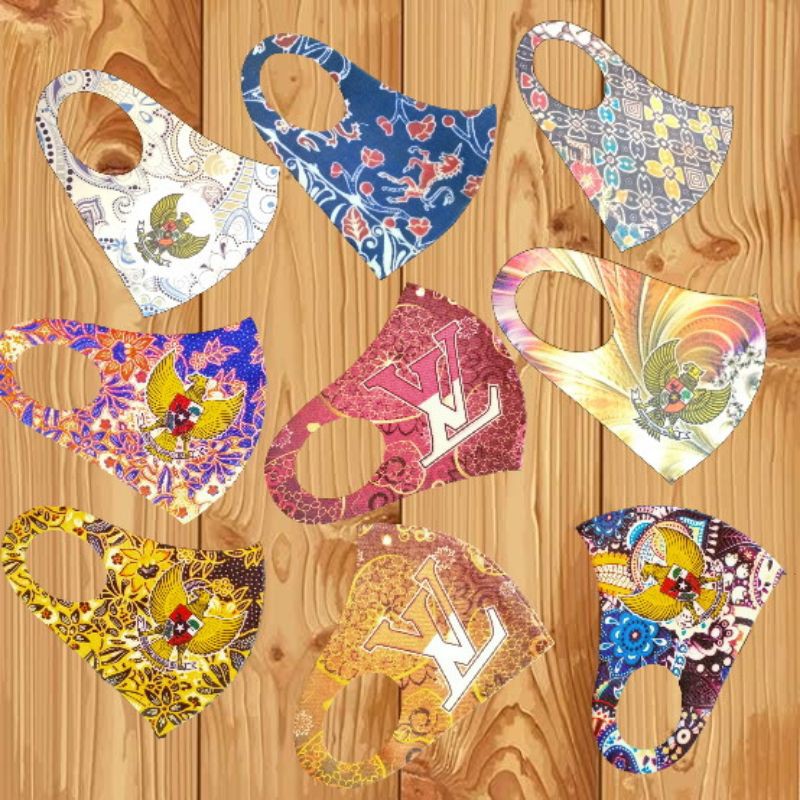 Jual Masker Kain Batik Scuba Motif Batik Garuda | Shopee Indonesia