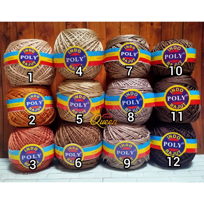 Jual Benang rajut POLY INDO KILAP varian coklat | Shopee Indonesia