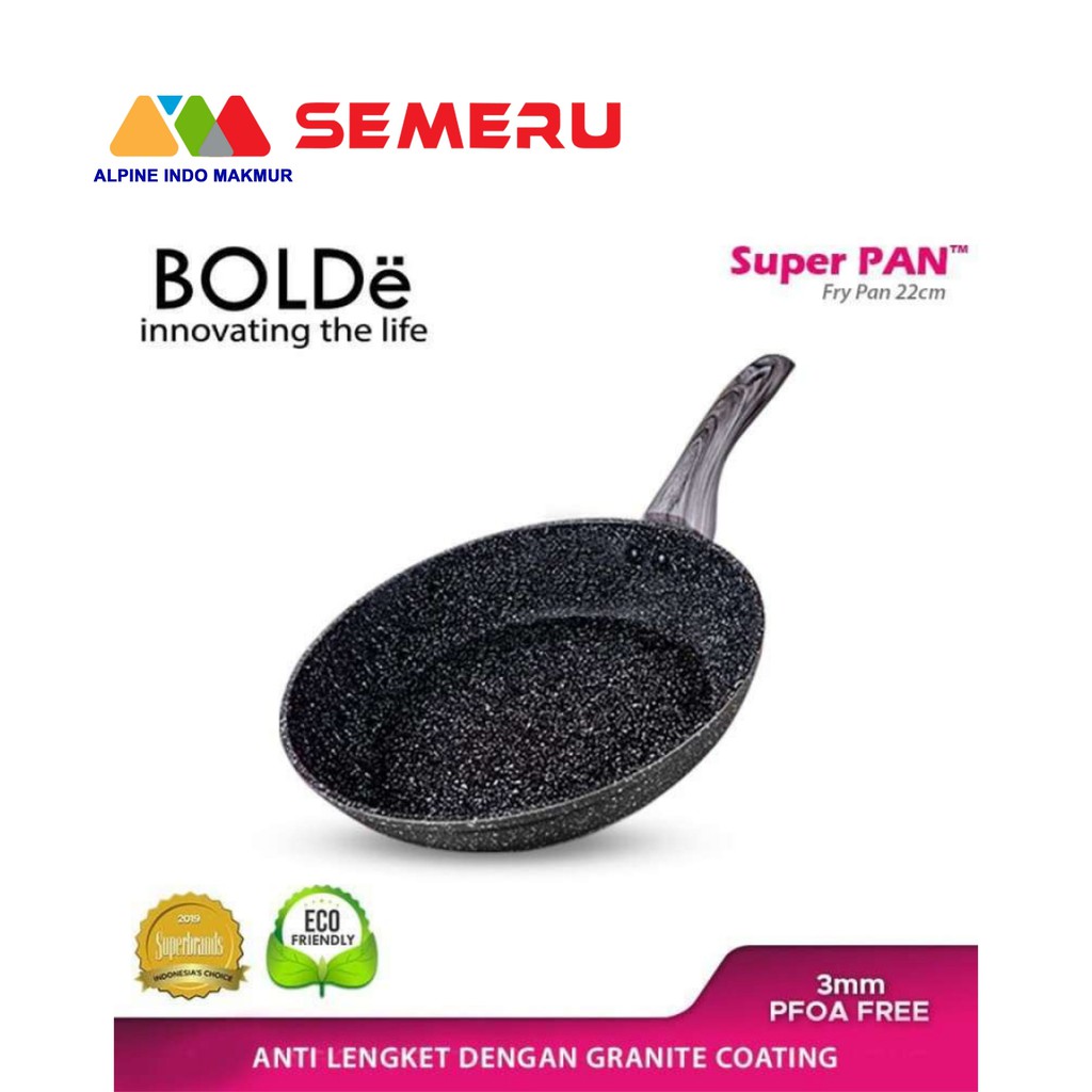 Jual BOLDE SUPER FRY PAN 22 CM BLACK DARK KNIGHT | Shopee Indonesia