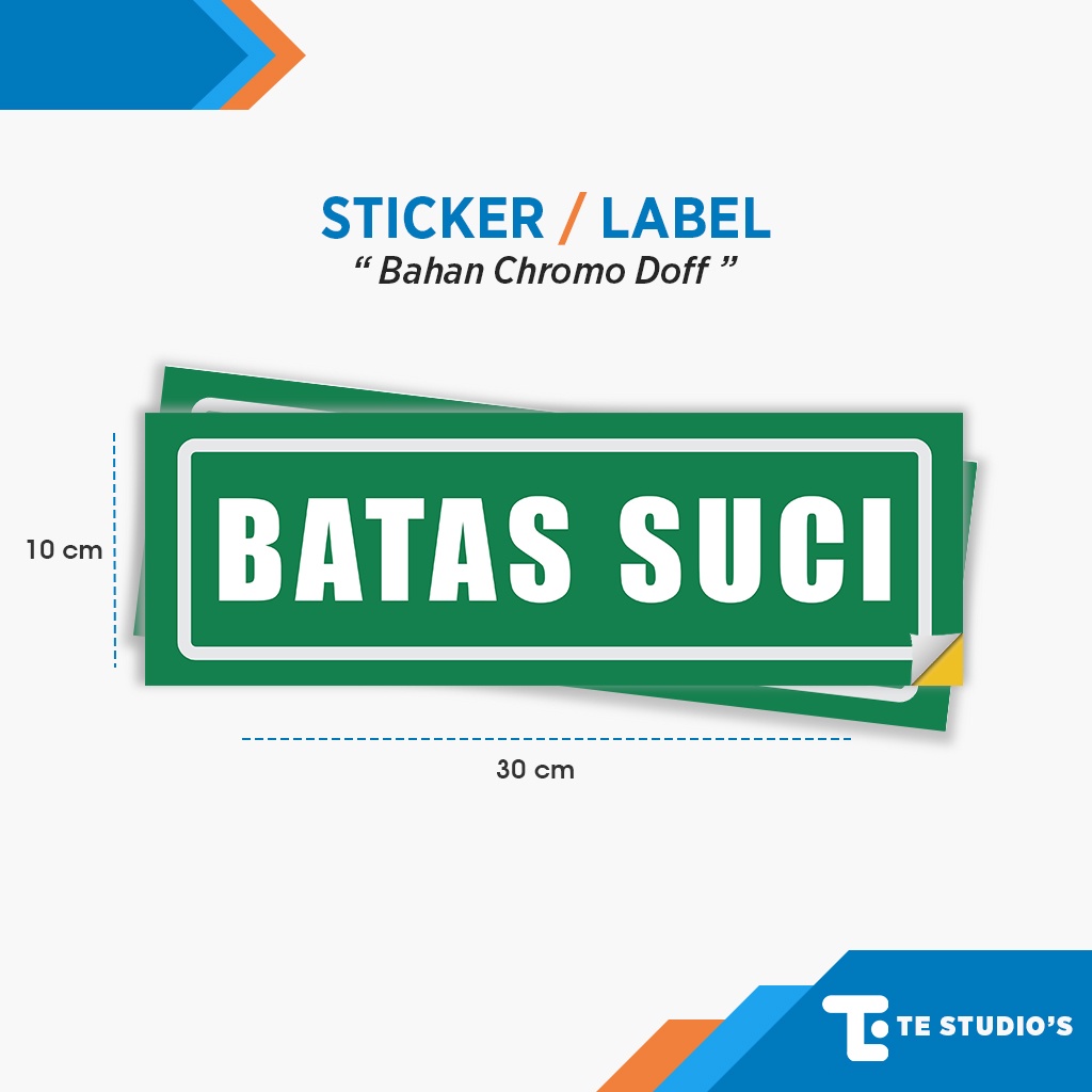 Jual Stiker Batas Suci Sticker Rambu Tanda Sign Masjid Mushola Label ...