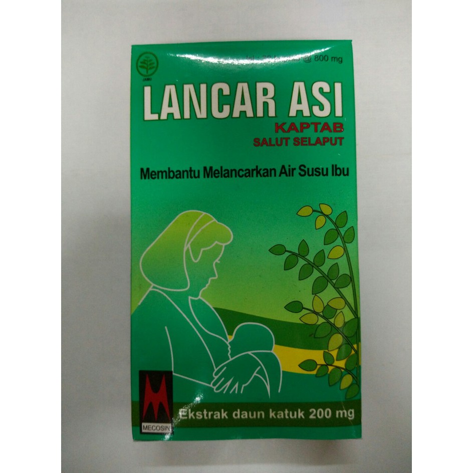 Jual Lancar Asi Kaptab Salut Selaput 800mg Ekstrak Daun Katuk | Shopee Indonesia