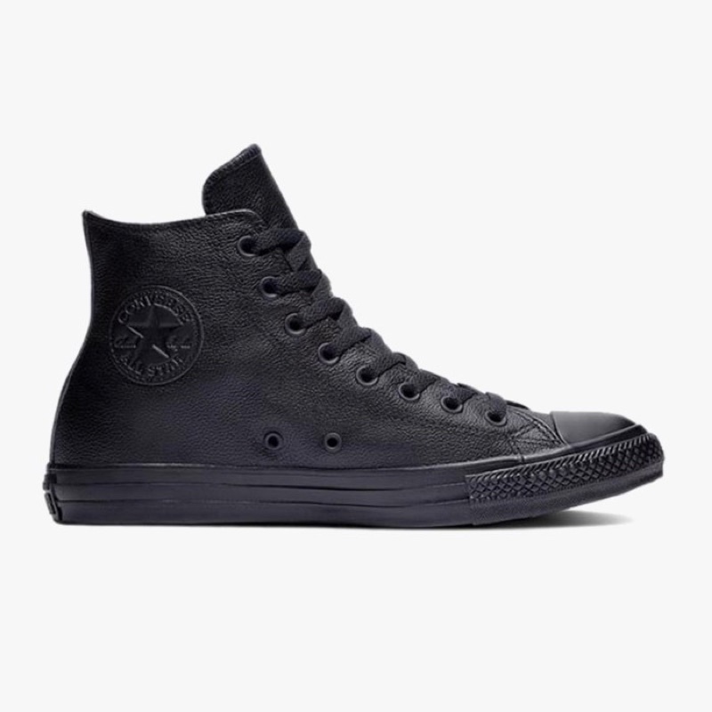 Jual CONVERSE Chuck Taylor High HI Full Black Leather Fullblack ...