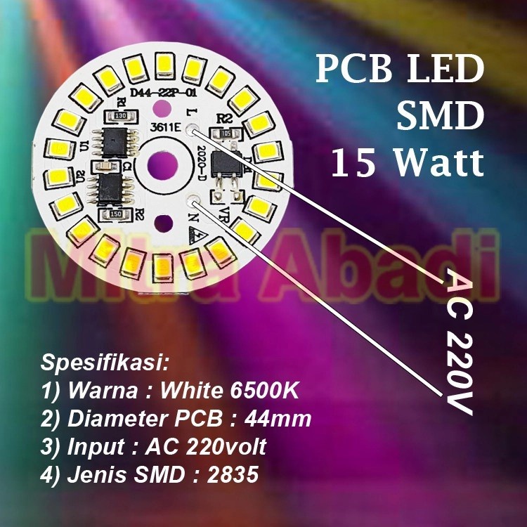 Jual PCB Round LED SMD 2835 Putih 6500K AC 220V | Shopee Indonesia
