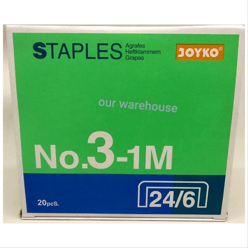 Jual PER PACK Isi Staples No.3 JOYKO Refill Stapler Hektar NO.3-1M (1 ...