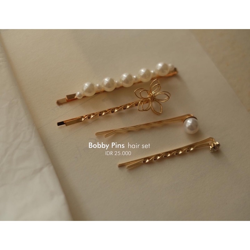 Jual Ark.co - Bobby pins (Flower ; Heart Bow) set tusuk hiasan rambut ...