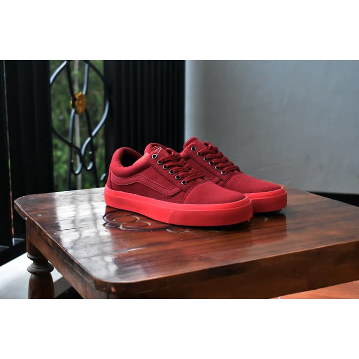 Jual sepatu vans oldscool cocok buat kuliah sekolah dan main - Merah ...