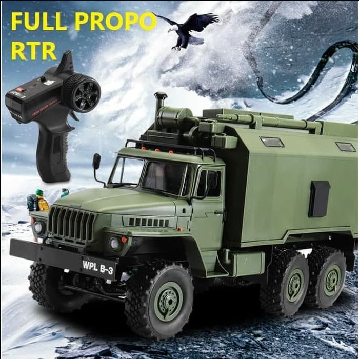 Jual RC Car Truck Military Off-Road WPL B36 B-36 RTR Ural 1/16 2.4G 6WD ...
