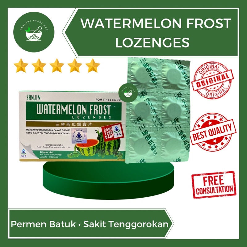 Jual Permen Batuk Obat Radang Sakit Tenggorokan Permen Semangka Sanjin ...