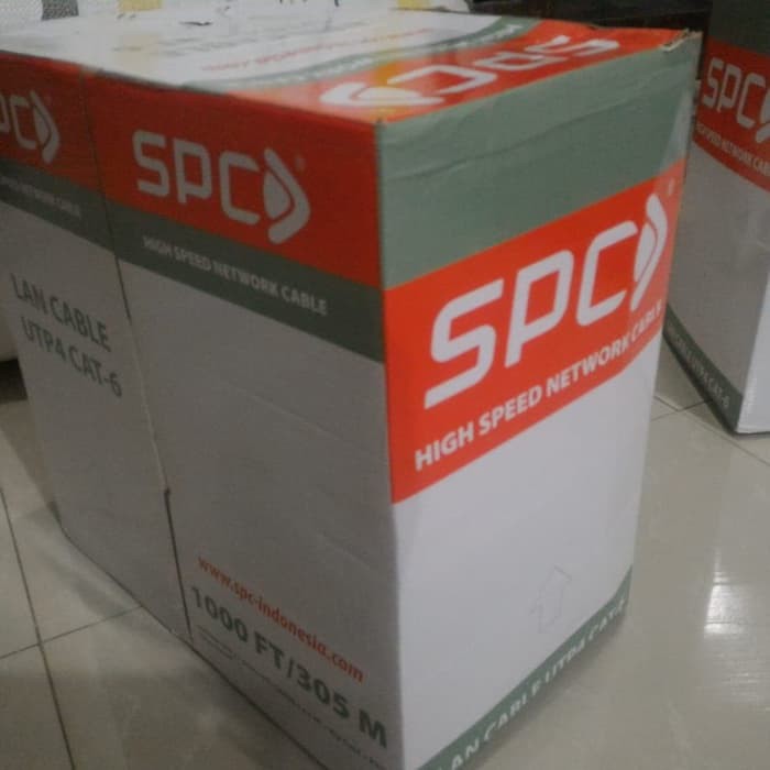 Jual Kabel Lan UTP Cat 6 Merek SPC 1 Roll 305 meter - CNS | Shopee ...