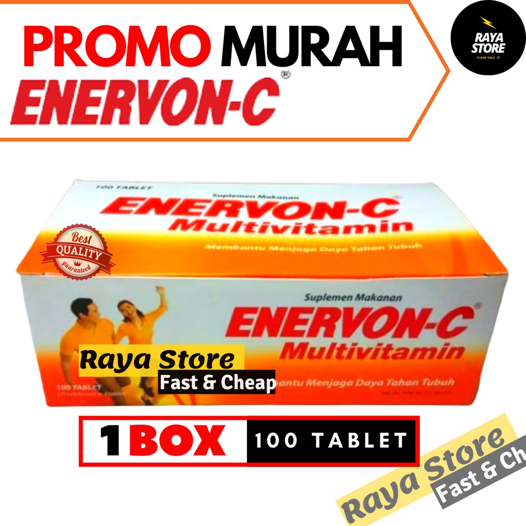 Jual MULTIVITAMIN ENERVON C BOX isi 25 STRIP 100 tablet | Obat ...