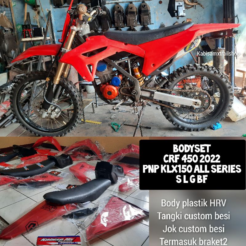 Jual body trail crf 450 2022 pnp klx 150 tanpa potong2 sasis crf pnp klx crf 2022 body crf 250 ...
