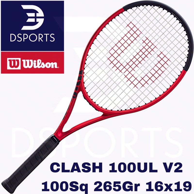 Jual Wilson Clash 100UL V2 UL 265gr 265 g V 2 ( Racket Tennis Tenis ...