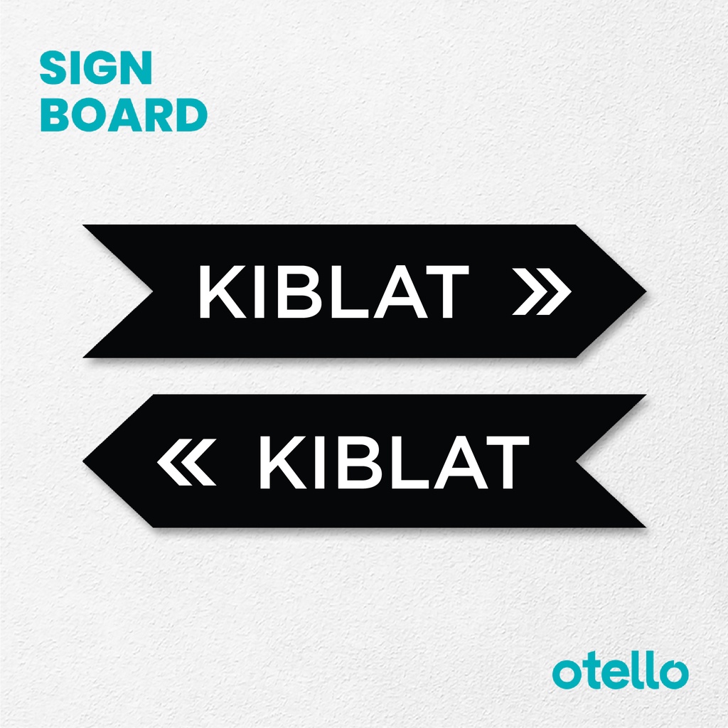 Jual Sign Arah Kiblat Acrylic Petunjuk Sholat Panah Papan Signage Board ...