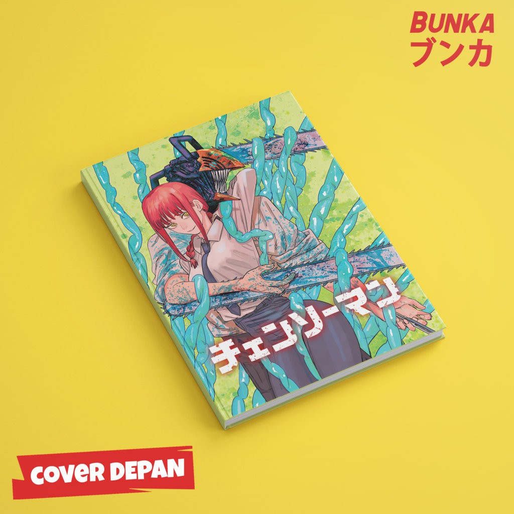 Jual Notebook Anime Chainsaw Man Denji X Makima Hardcover A5 Buku Tulis ...