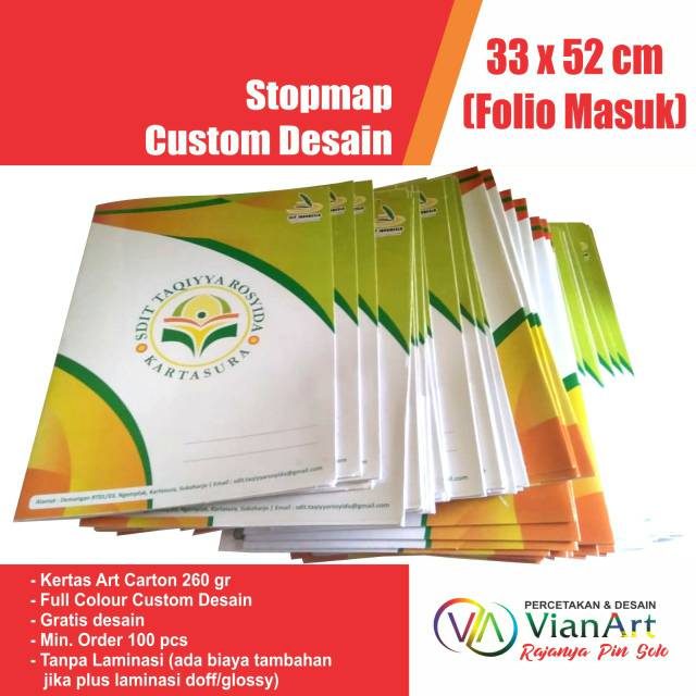 Jual Cetak Map Folder F4 / Map Sekolah / Kantor / Map Kupingan Custom | Shopee Indonesia