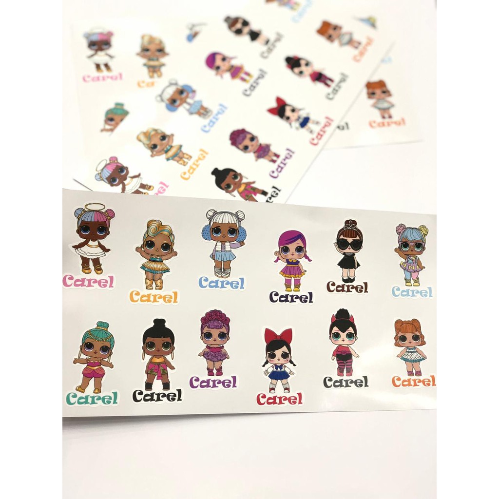 Jual Label nama karakter sticker cabut waterproof | Shopee Indonesia