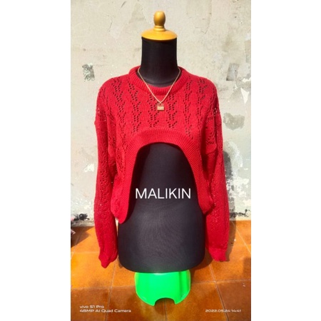 Jual OUTER YURA RAJUT BALON CROP TOP KNITWEAR / Sweater Rajut Premium / OOTD KOREAN STYLE WANITA ...