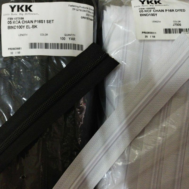 Jual Resleting YKK Meteran No.5 Koil Hitam dan Putih | Shopee Indonesia