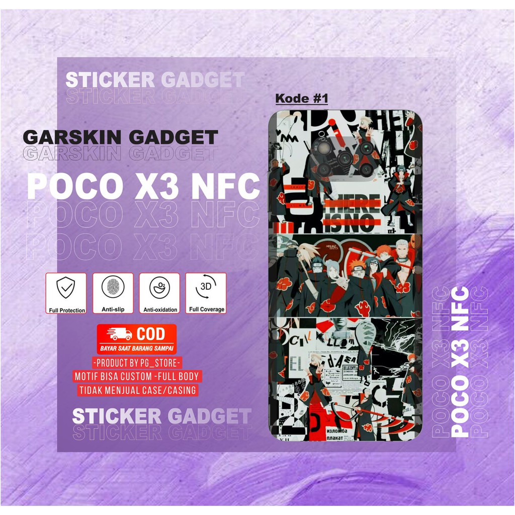 Jual Garskin POCO X3 NFC Sticker Original Motif Anime (Isi 2pcs ...
