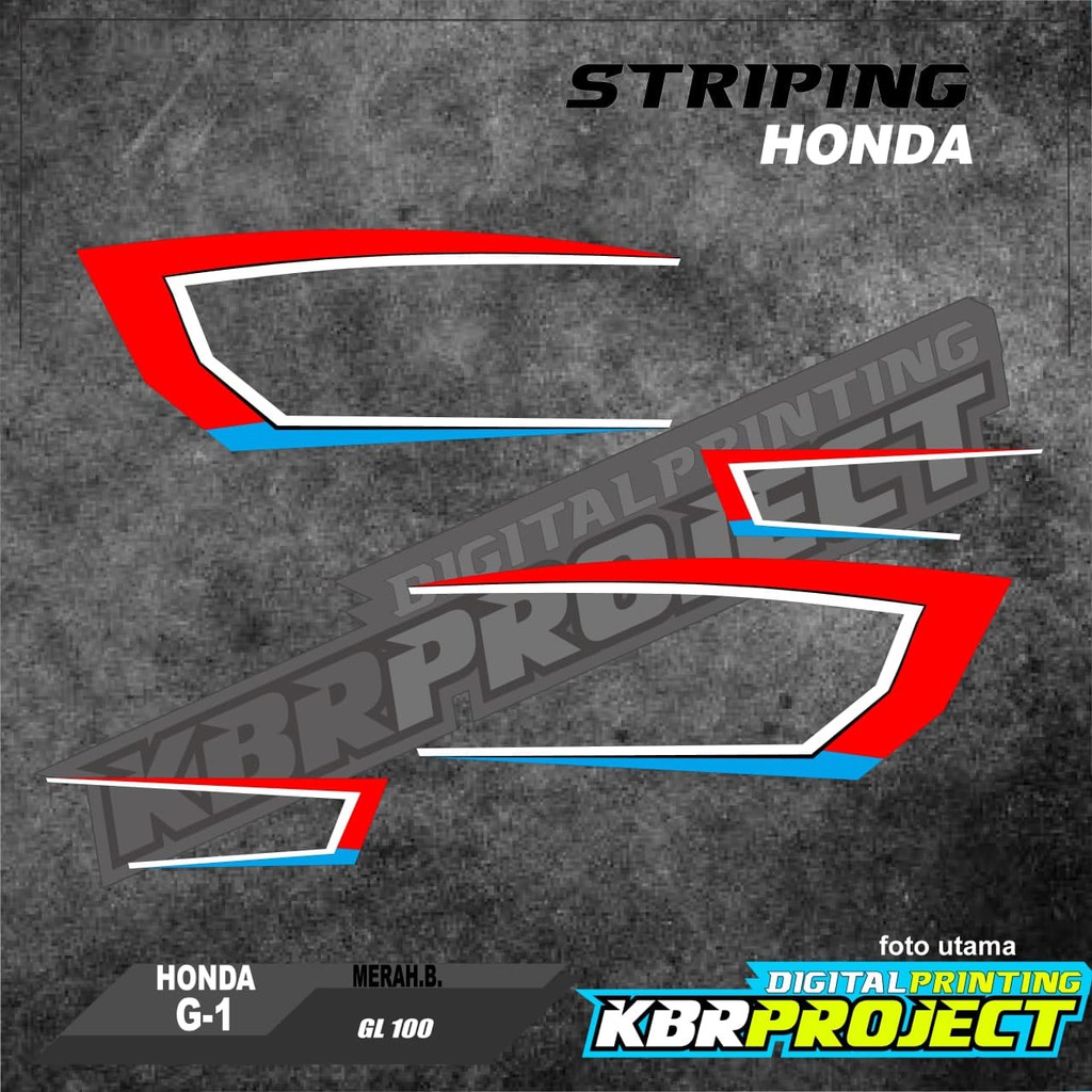 Jual gl 100 striping gl 100 motor honda motor sticker variasi Racing G ...