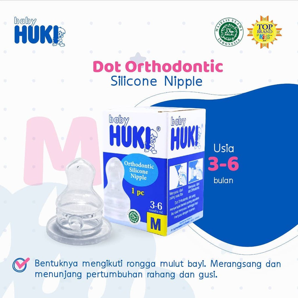 Jual Baby Huki Orthodontic Silicone Nipple Huki Dot / Empeng Bayi ...