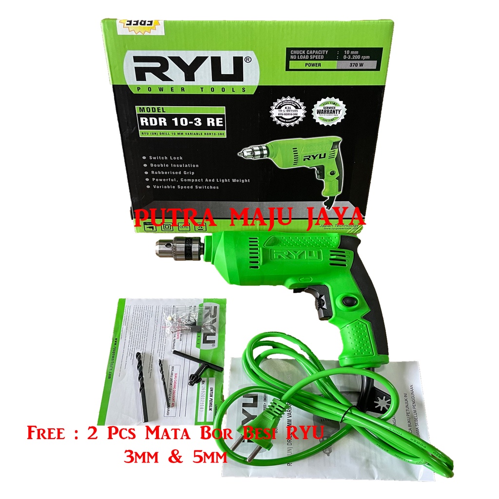 Jual Mesin Bor Beton Tekiro Ryu RDR10-3RE Electric Drill | Shopee Indonesia