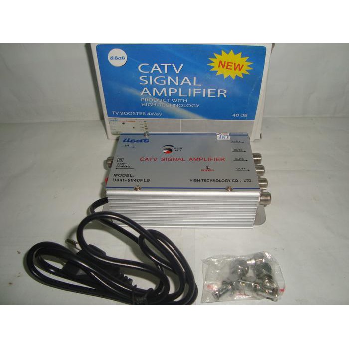 Jual CATV Signal Amplifier Penguat Sinyal TV 4 way TV Booster USAT Usat ...
