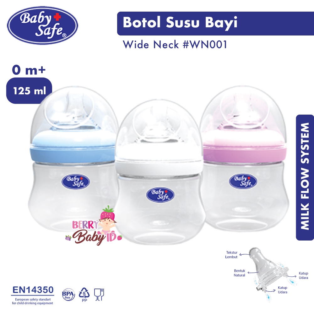 Jual Berry Baby - Baby Safe Bottle Wide Neck Botol Susu Bayi 125 150 Ml | Shopee Indonesia
