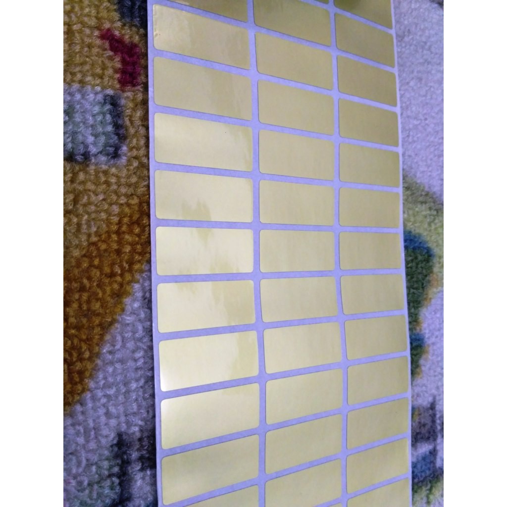 Jual Sticker Label Nama Waterproof GOLD - MEDIUM | Shopee Indonesia