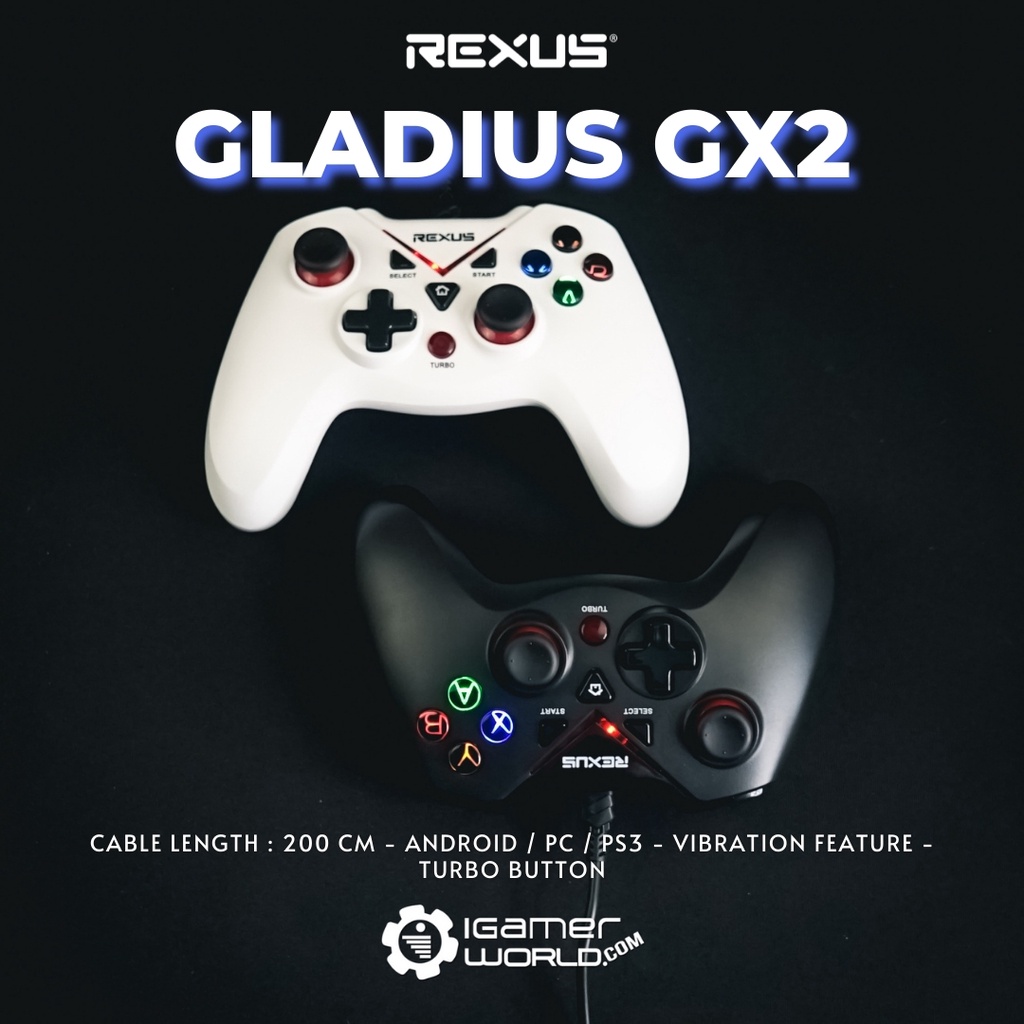 Jual Rexus Gladius GX2 Gamepad Micro USB Android/PC/PS3 | Shopee Indonesia