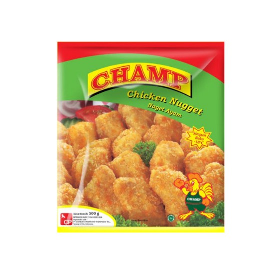 Jual CHAMP CHICKEN NUGGET 500 GR HARGA SUDAH TERMASUK PACKING KEMASAN ...