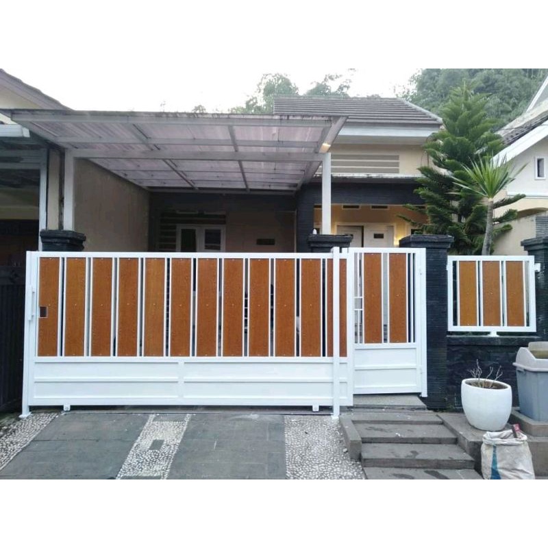 Jual pagar dorong grc seeat kayu | Shopee Indonesia