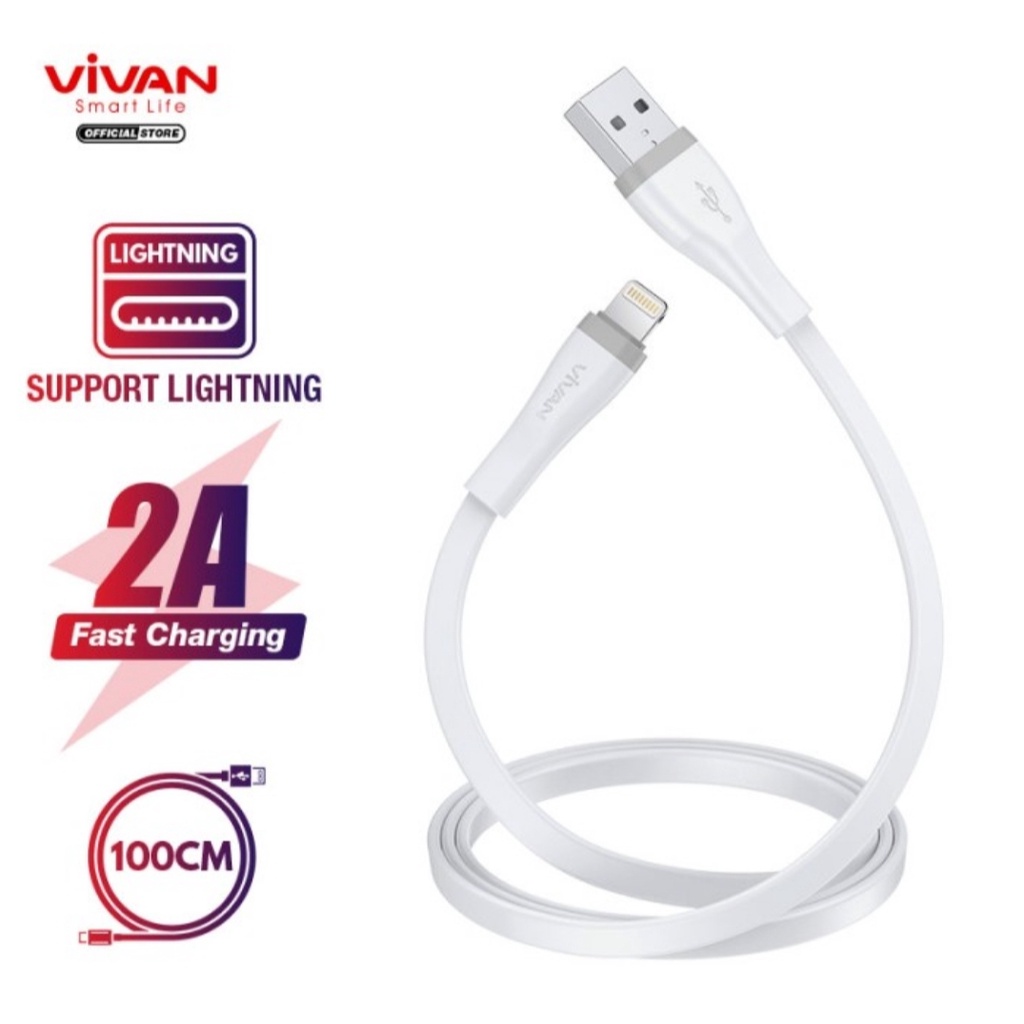Jual Vivan SL30s SL100s SL200S Kabel cable data Iphone ipad charger Quick Charging | Shopee ...