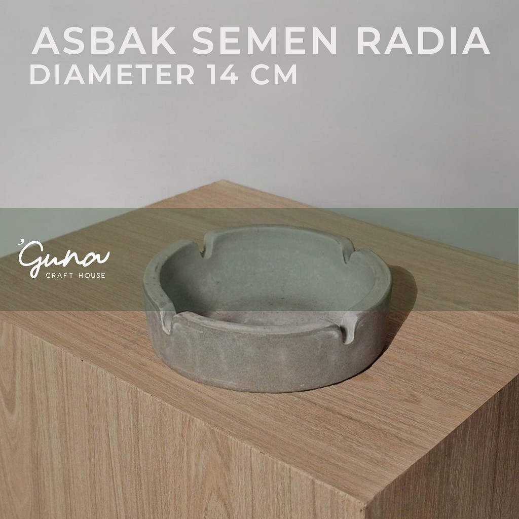 Jual Asbak Semen Radia 14 cm - Asbak Besar Minimalis - Dekorasi Ruangan ...