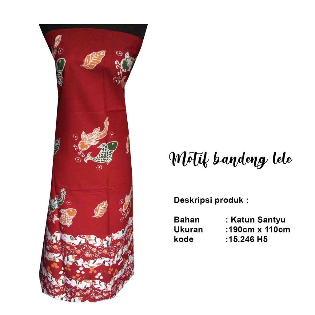 Jual batik madura motif bandeng lele warna merah terbaru | Shopee Indonesia