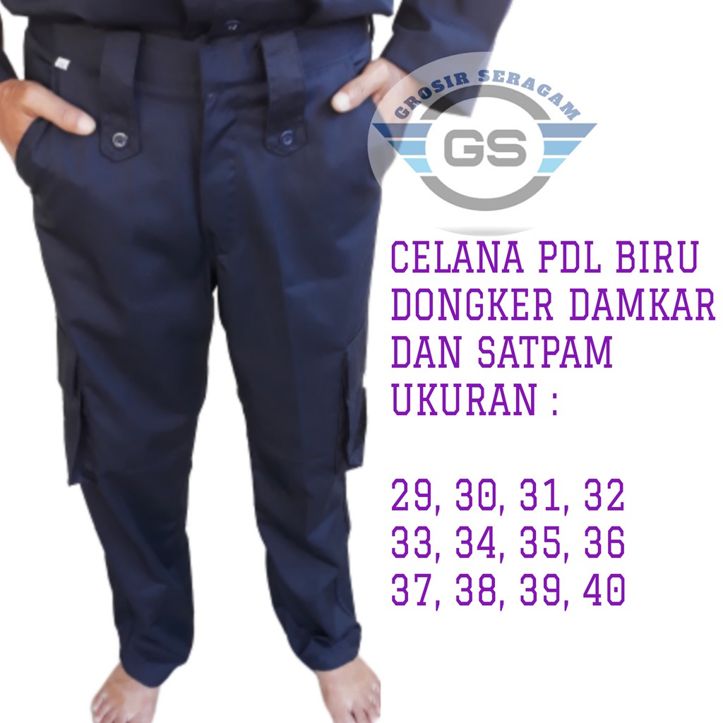 Jual Celana PDL Biru Dongker Satpam Celana Lapangan Damkar Security ...