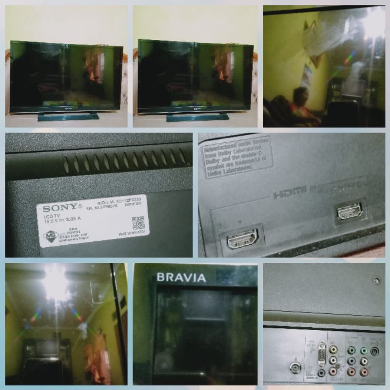 Jual TV LED SONY BRAVIA KLV- 32EX330 minus LCD pecah mati total 32 inch ...