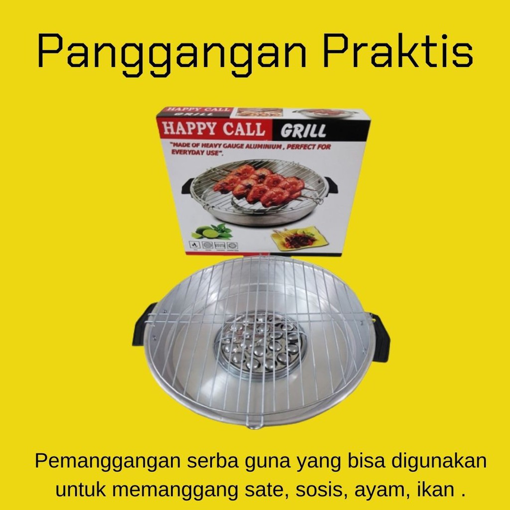 Jual Alat panggang sosis happy call grill teflon pemanggang sate ...