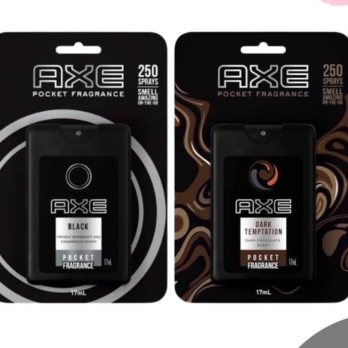 Jual Axe Deodorant Body Spray Pocket Black & Dark Temptation 17ml / Axe ...