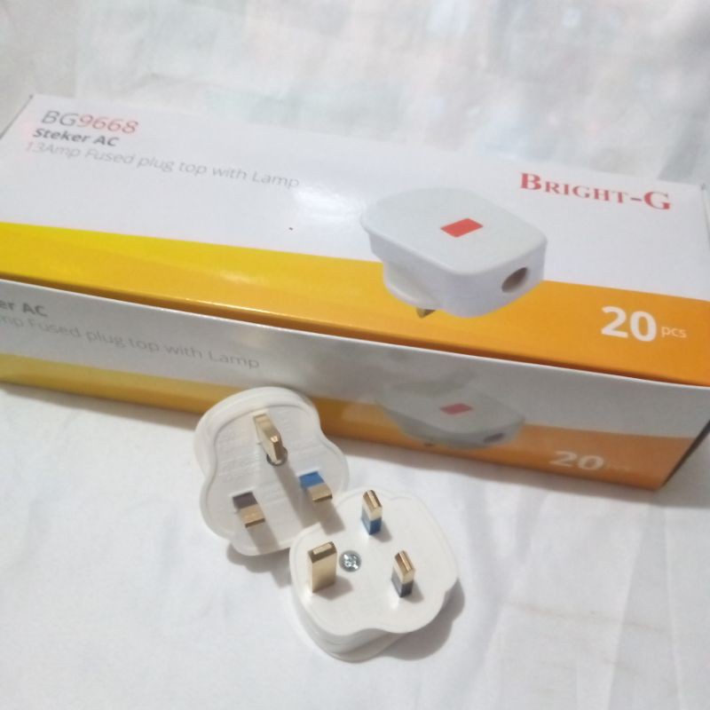 Jual STEKER AC KAKI 3 BRIGHT G BG9668 BG 9668 KOMPLIT 1 SET MURAH ...