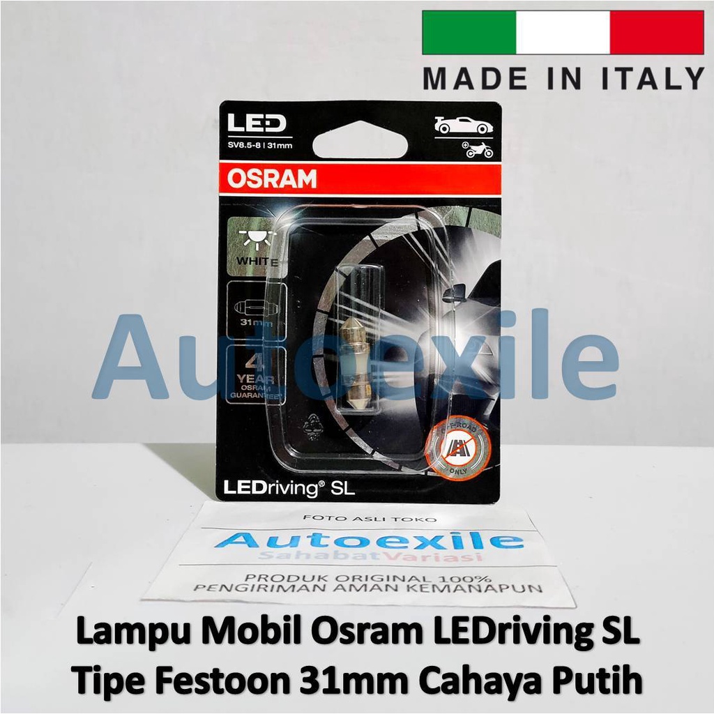 Jual Osram LEDriving SL Festoon 31mm 6000K Putih White 6438DWP LED Lampu Interior Kabin Bagasi ...