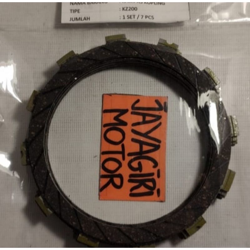 Jual Plat Kampas Kopling KZ200 Binter Merzy Clutch Disc Plate Rumah Canvas Pressure Ori Kawasaki ...