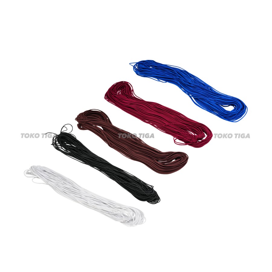 Jual Tali Sengkelit / Tali Masker Elastis / Tali Kancing 2 mm dan 1,5 ...