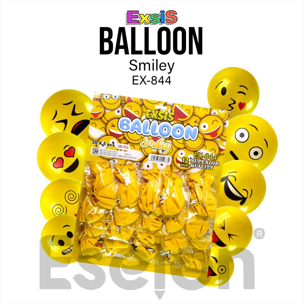 Jual 100pcs BALON RENTENG SMILEY / BALON PAPAN LATEX 12INCH EXSIS-844 ...