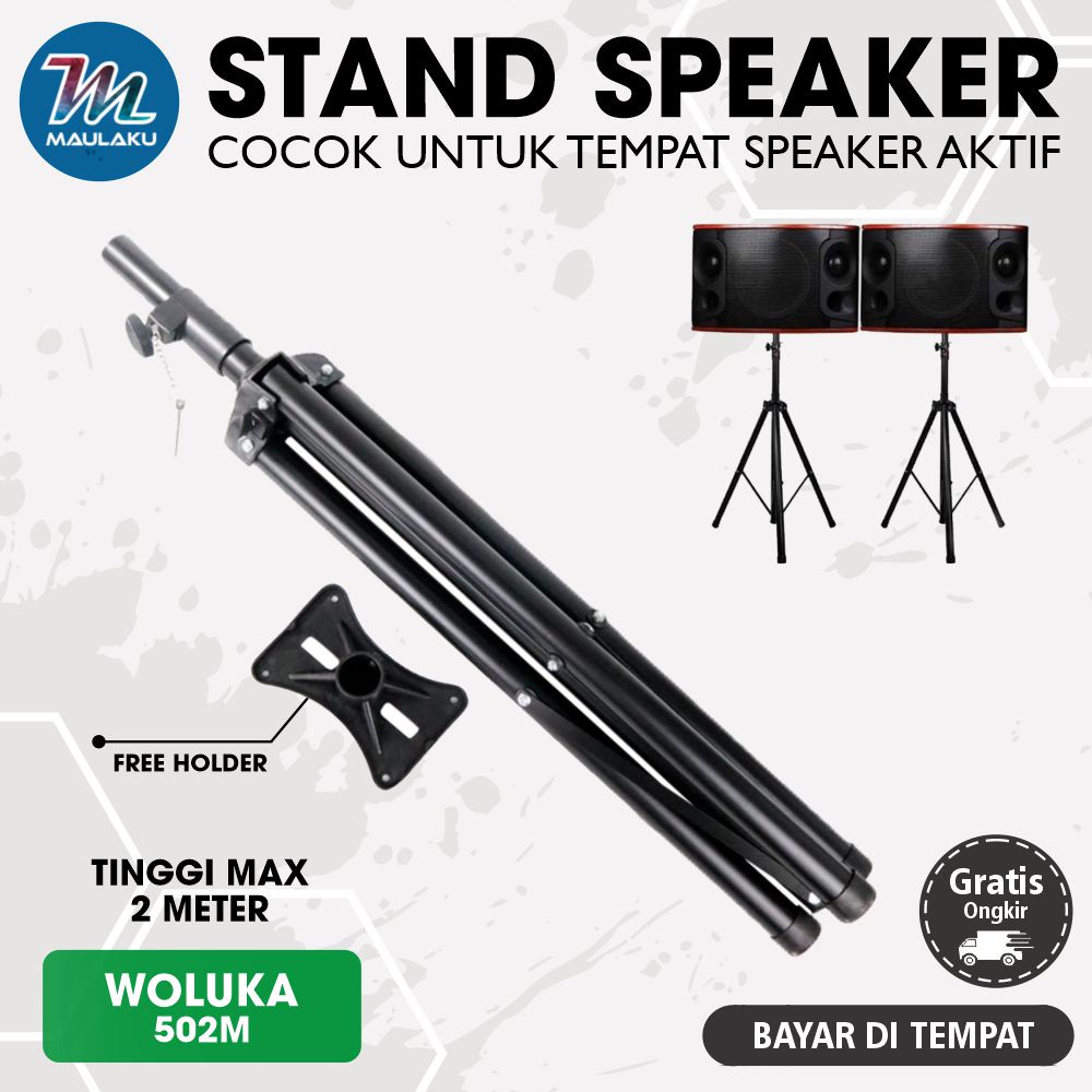Jual Stand Speaker Monitor Aktif Pasif Portable Tripod Speaker Audio ...
