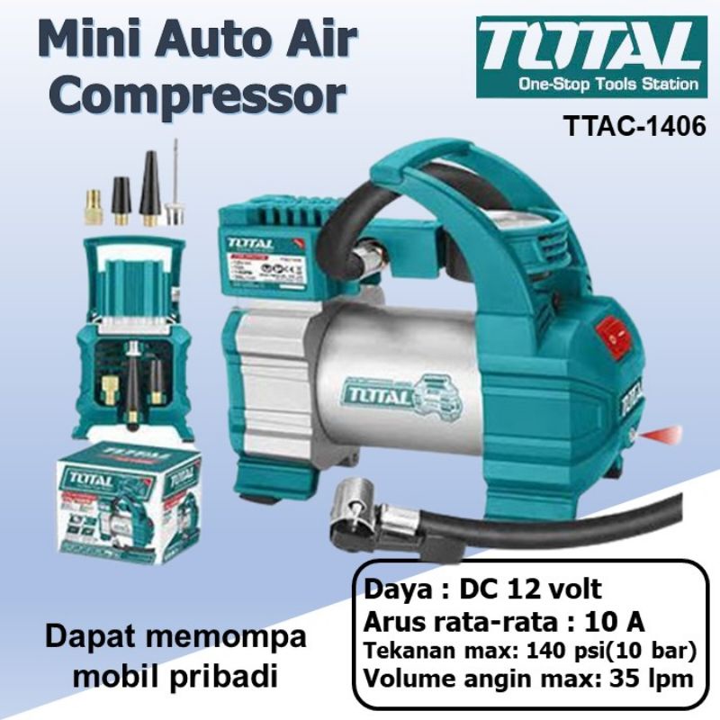 Jual Total TTAC1406 Mini Auto Air Compressor/Kompresor Mini | Shopee ...