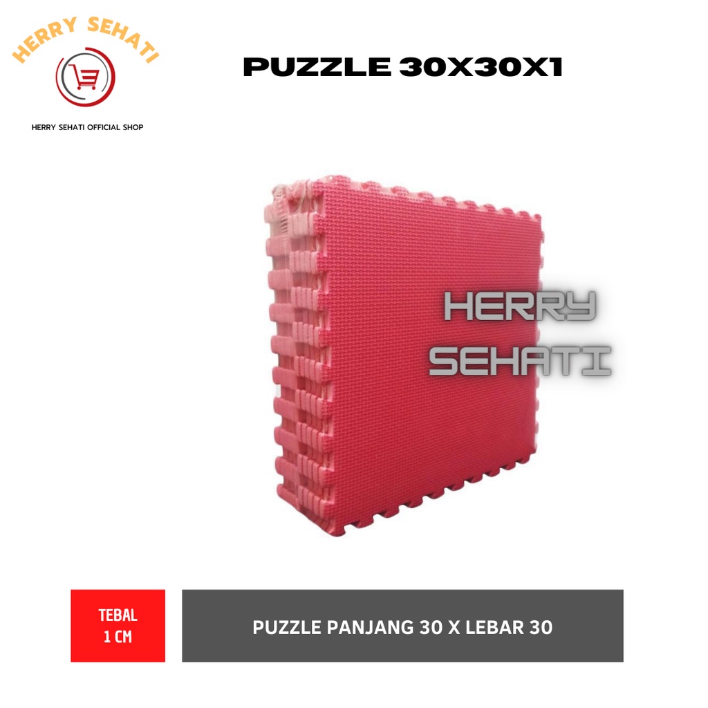 Jual ALAS LANTAI PUZZLE MATRAS TIKAR KARPET 30X30X1CM MERAH-Red ...