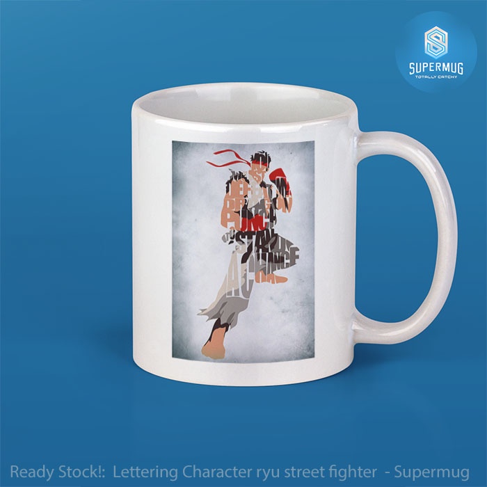 Jual Mug Cangkir Desain Lettering Character ryu street fighter | Shopee ...