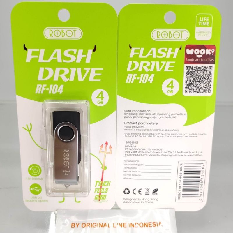 Jual ROBOT RF104 4GB Rotatable / flashdisk robot 4gb | Shopee Indonesia