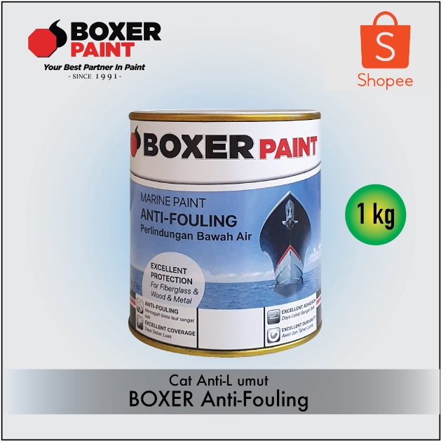 Jual Cat Anti- Lumut BOXER PAINT Anti Fouling AA-100 (1 kg) | Shopee ...